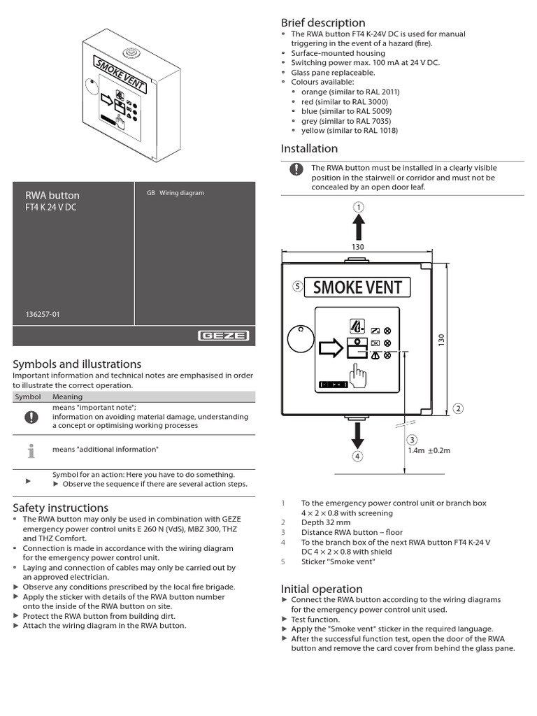 150110-01 AP RWA-Taster FT4 K GB | PDF | Switch | Electricity