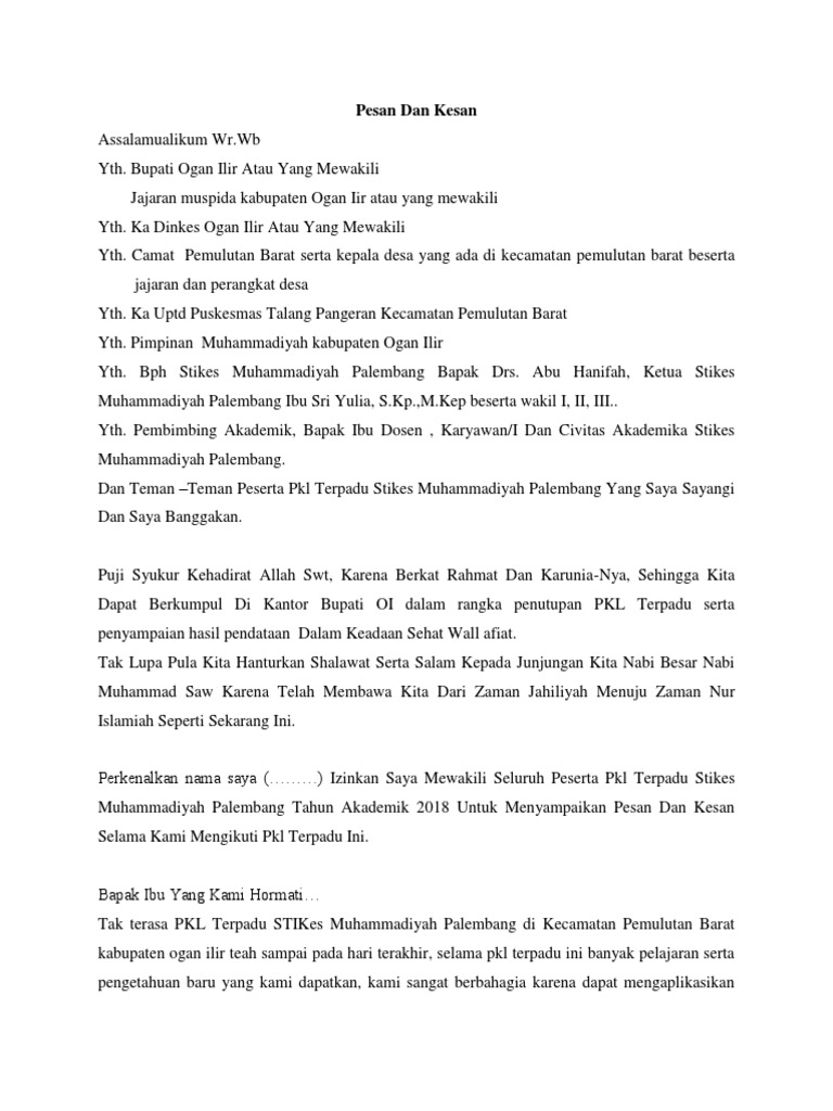 Pesan Dan Kesan | PDF | Gaya Hidup