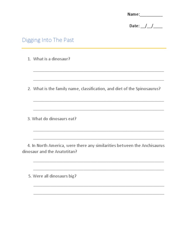 Digging Into The Past | PDF