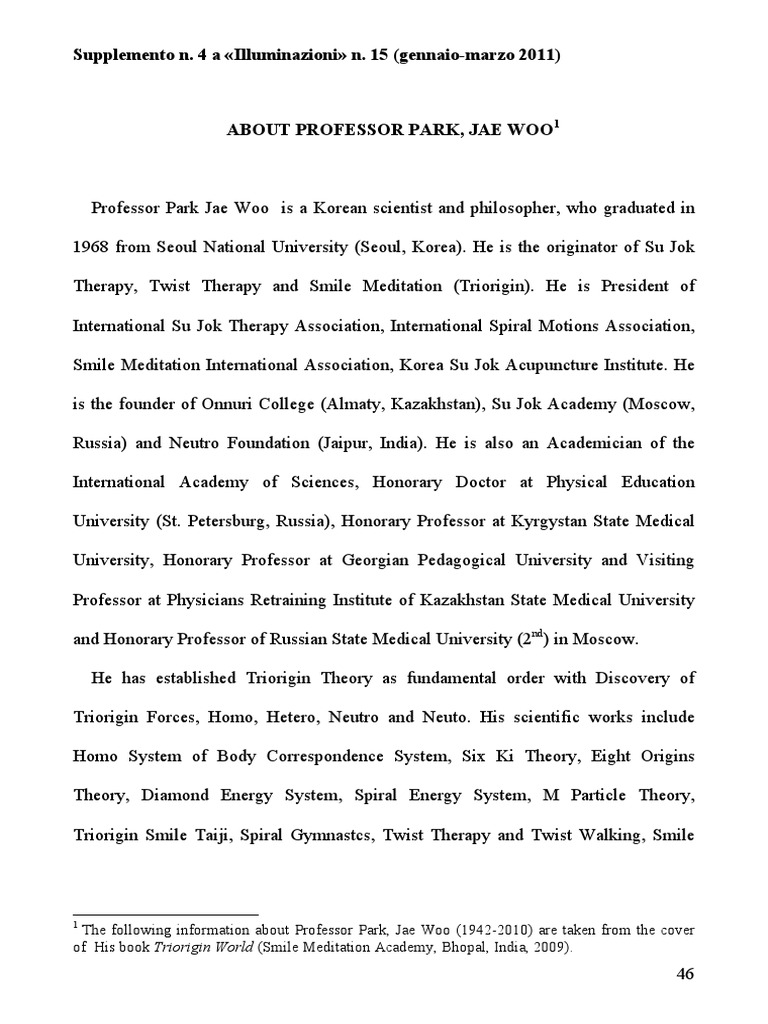 About Professor Park, Jae Woo | PDF | Physician | Medicine