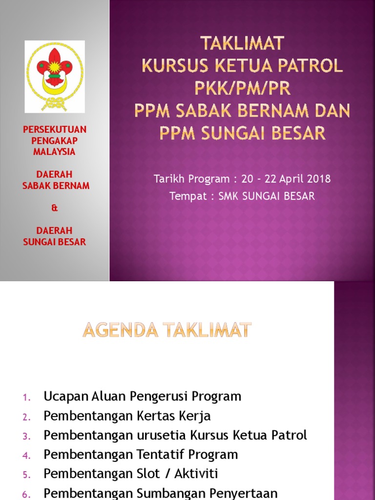 Taklimat Kursus Ketua Patrol | PDF Taklimat Kursus Ketua Patrol | PDF