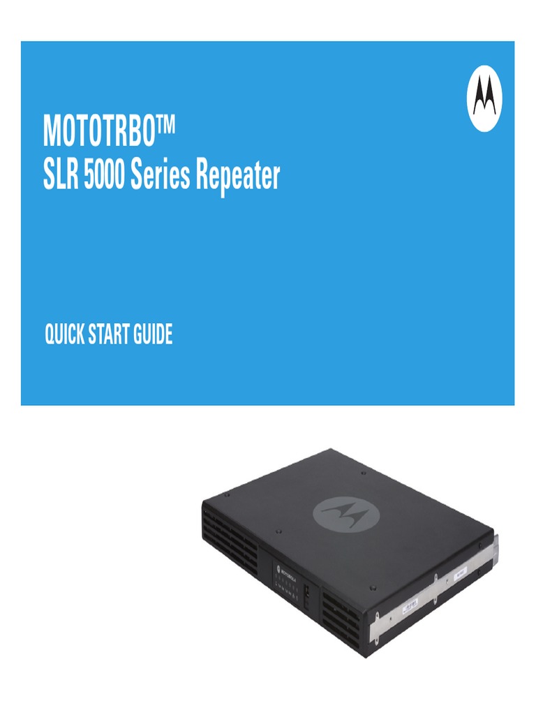 SLR 5000 Series Repeater Quick Start Guide-1 | PDF | Electrical ...