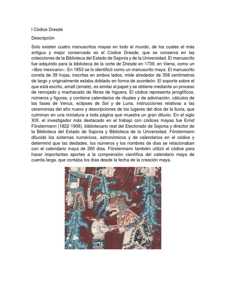 L Códice Dresde | PDF | Civilización maya | Mesoamérica