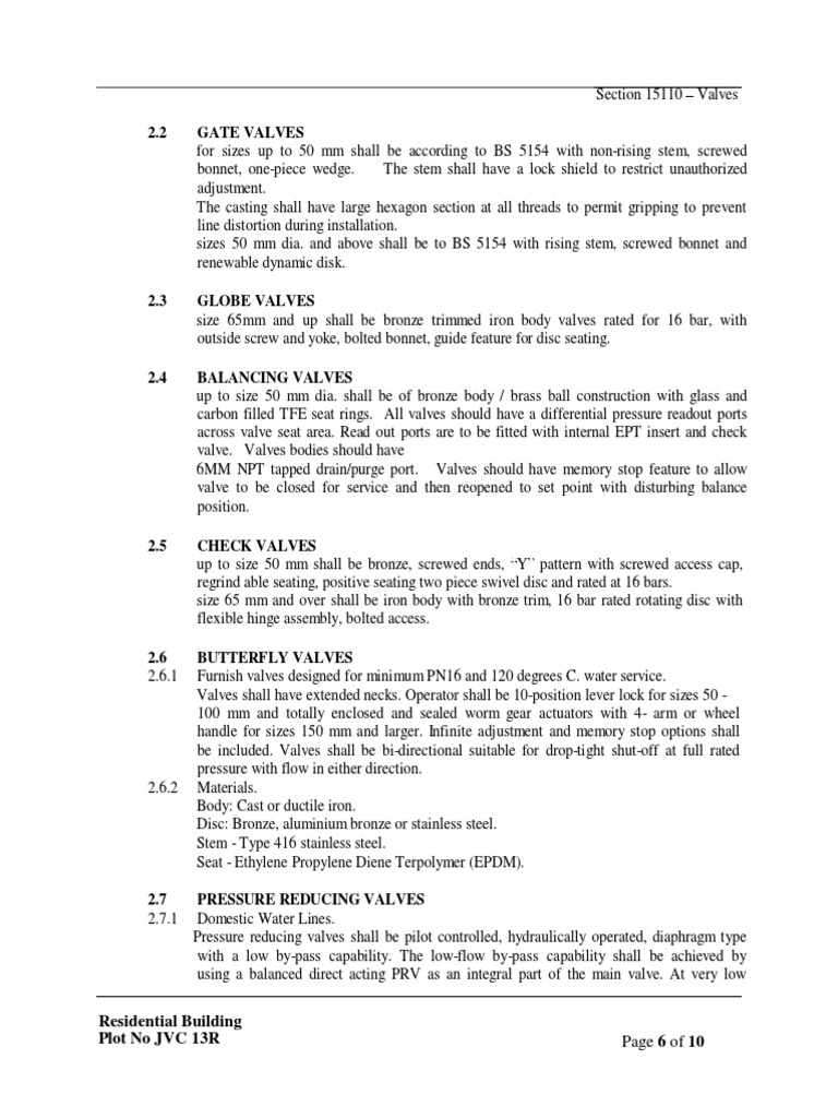 PRV Specs PDF | PDF | Valve | Hydraulics