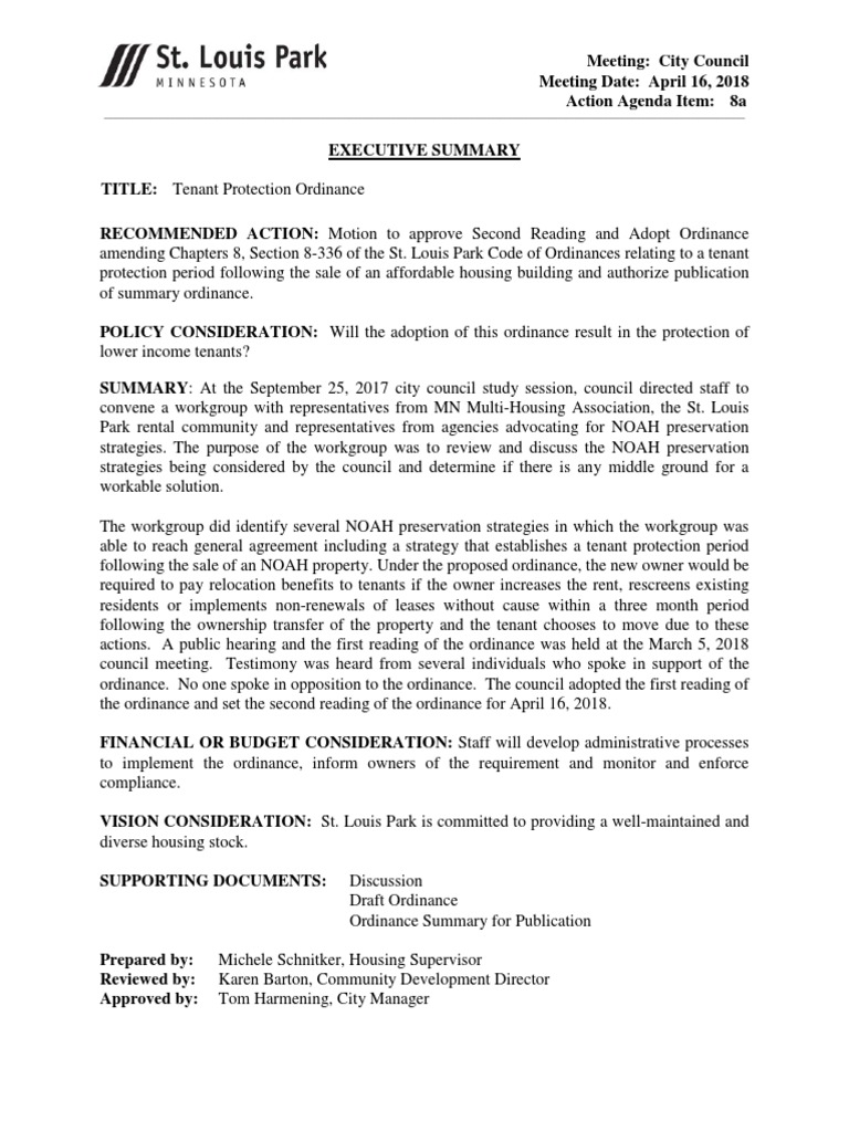 Tenant Protection Ordinance | Leasehold Estate | Affordable Housing