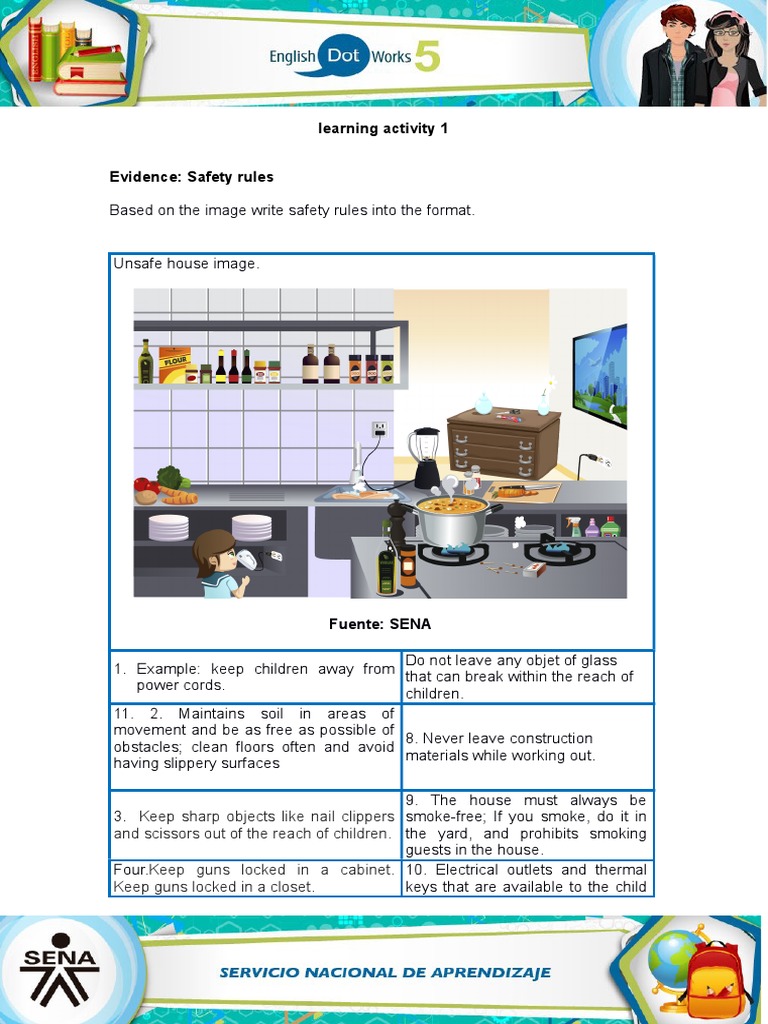 Evidence Safety Rules Actividad 1 | PDF | Home & Garden