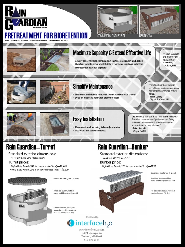 Pretreatment For Bioretention: Rain Guardian-Turret Rain Guardian ...