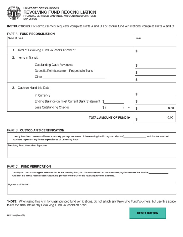 Revolving Fund Reconciliation Guide | PDF | Cheque | Services (Economics)