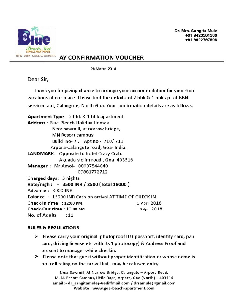Booking Confirmation Voucher | PDF | Identity Document | Government