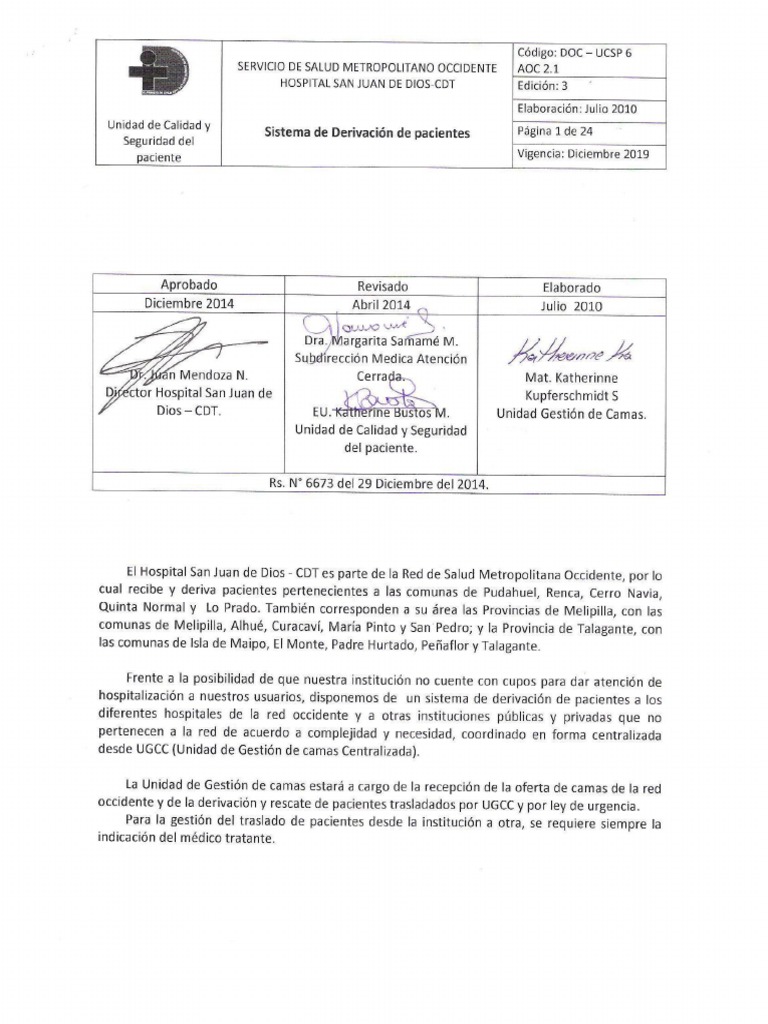 Sistema de Derivacion de Pacientes | PDF | Hospital | Enfermería