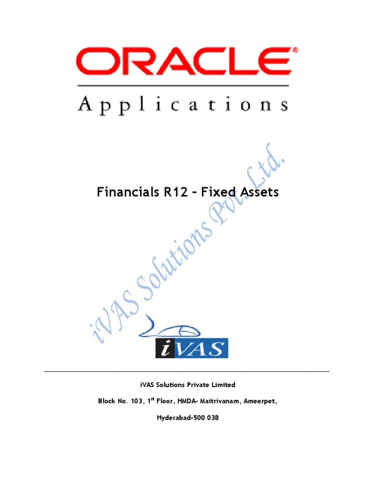 Oracle Fixed Assets Management Guide | PDF | Depreciation | Oracle Database