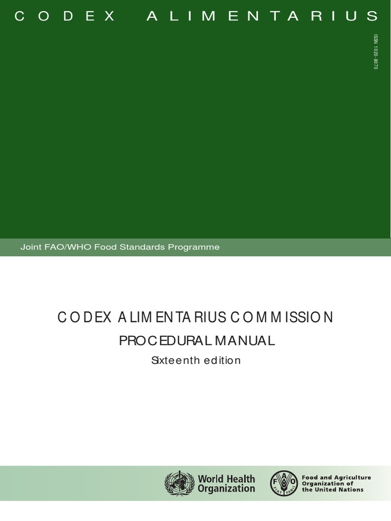 Codex Alimentarius | PDF | World Health Organization | Food And ...