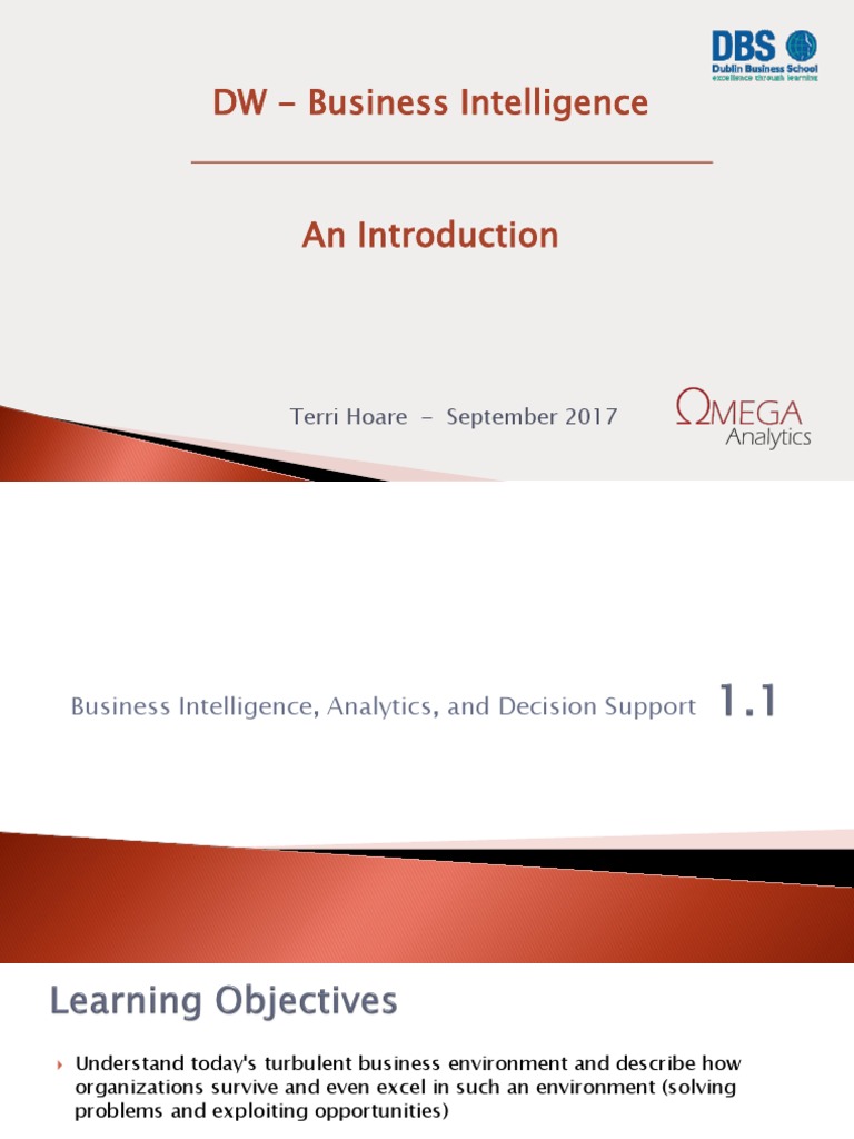 Lecture Business Intelligence - An Introduction | PDF | Business ...