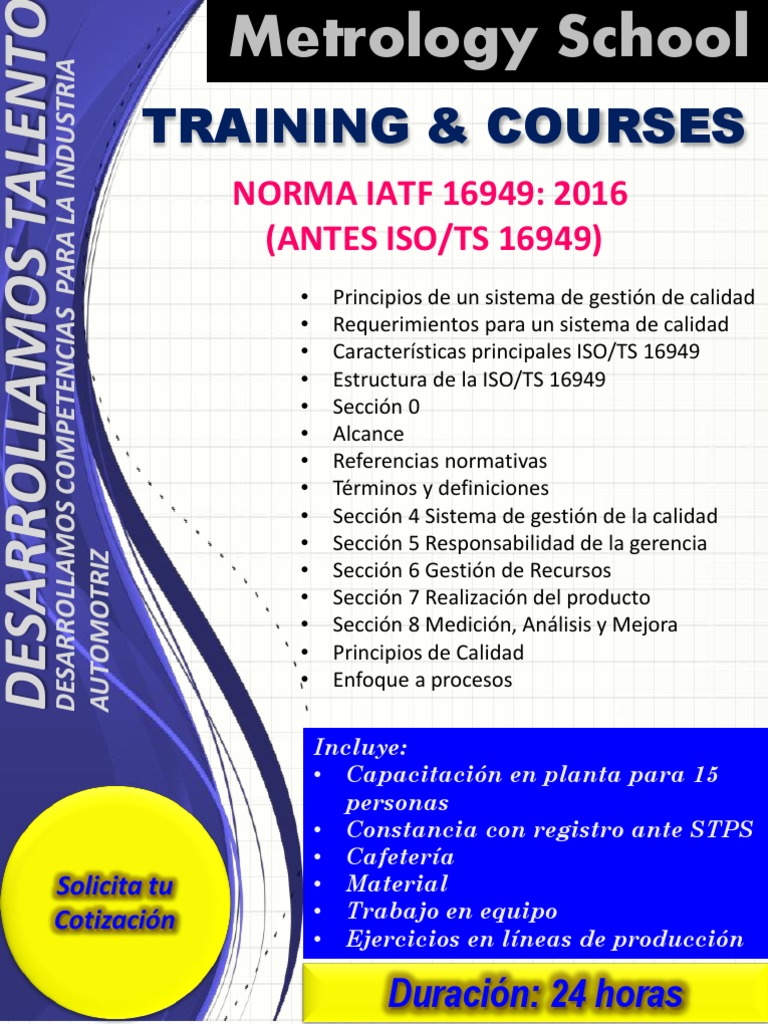 Capacitación en Norma IATF 16949 | PDF | Gestión de la calidad ...