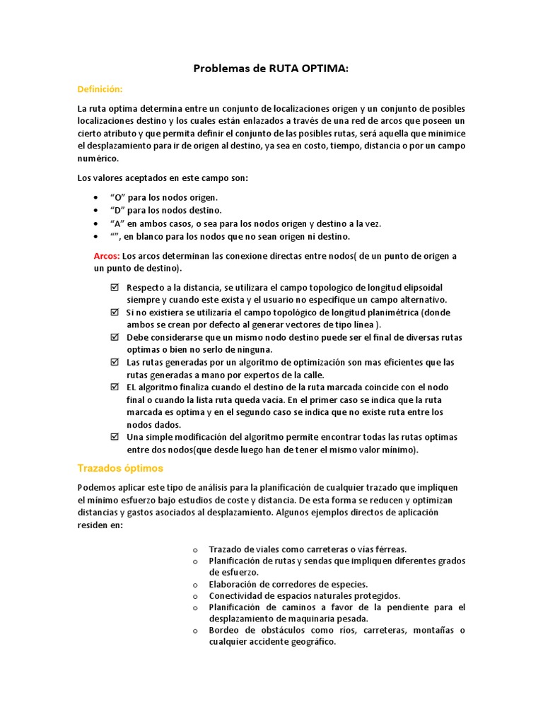 Ruta Optima | PDF | La carretera | Algoritmos