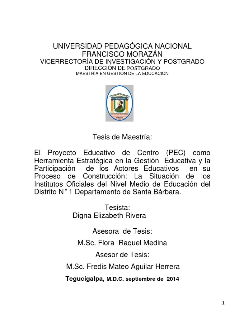 El Proyecto Educativo de Centro Pec | PDF | Maestros | Evaluación