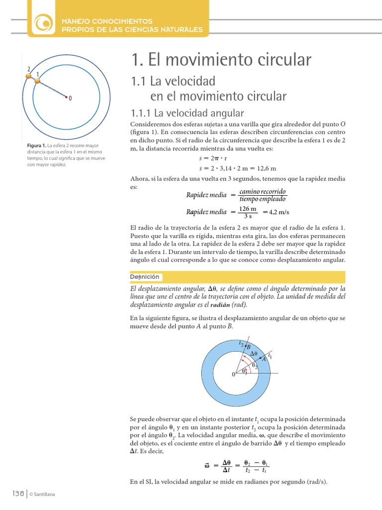 Movimiento Circular | PDF | Movimiento (física) | Velocidad
