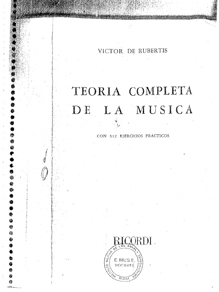 Teoría de La Música Victor de Rubertis I, II y III Parte PDF | PDF