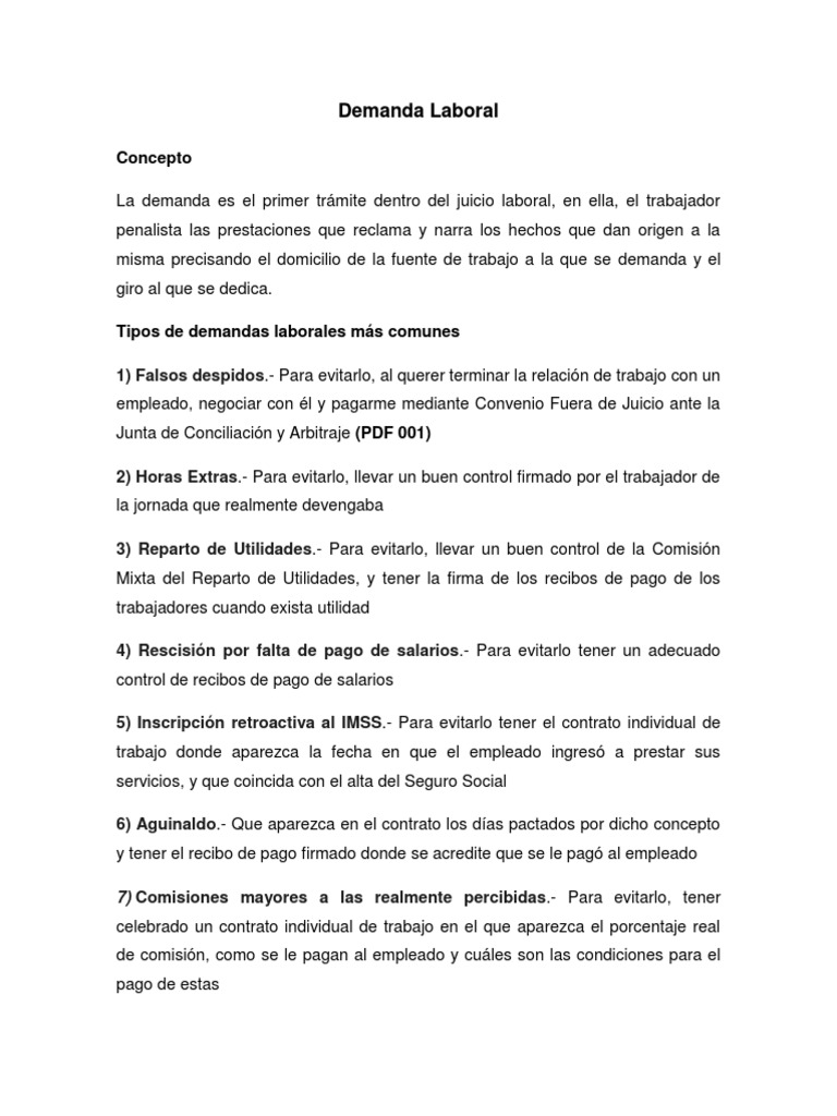 Demanda Laboral | PDF | Salario | Derecho laboral