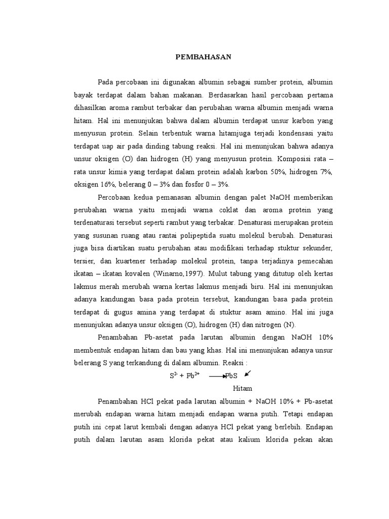 PEMBAHASAN Unsur Protein | PDF