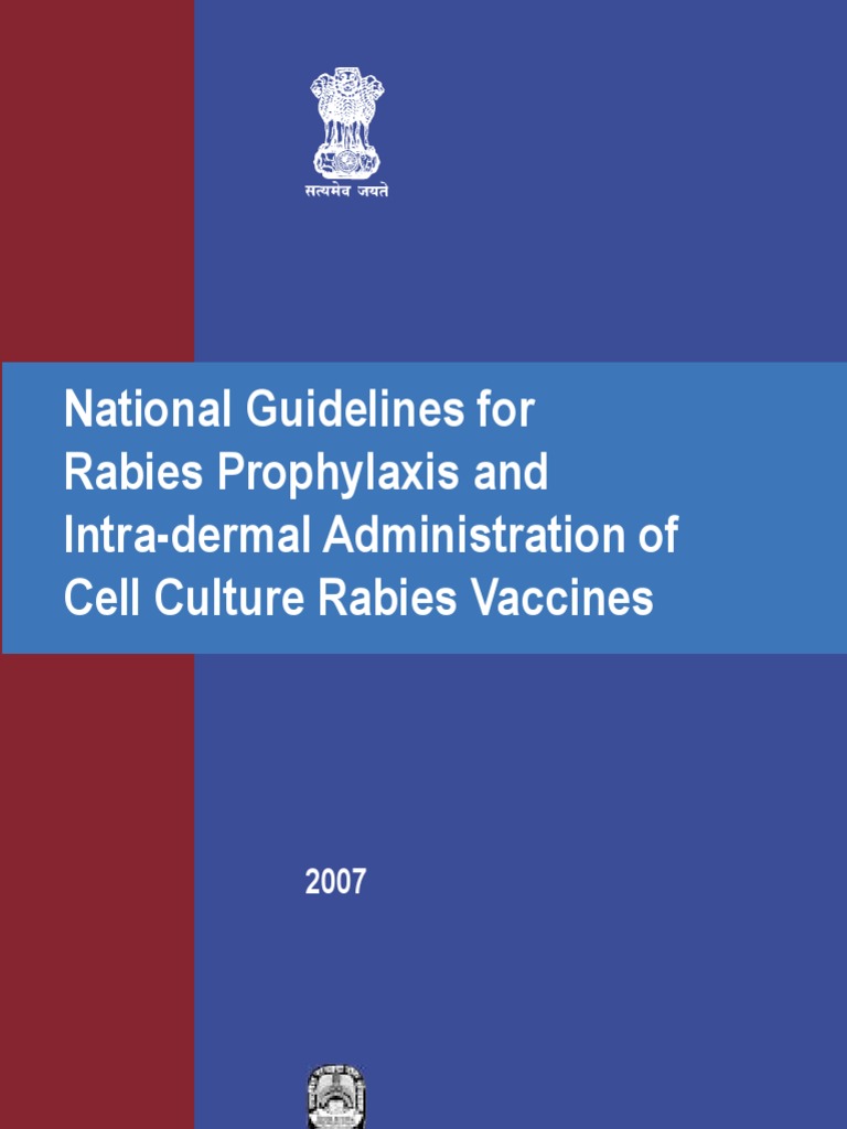 National Rabies Prophylaxis Guidelines - INDIA | PDF | Rabies | Syringe