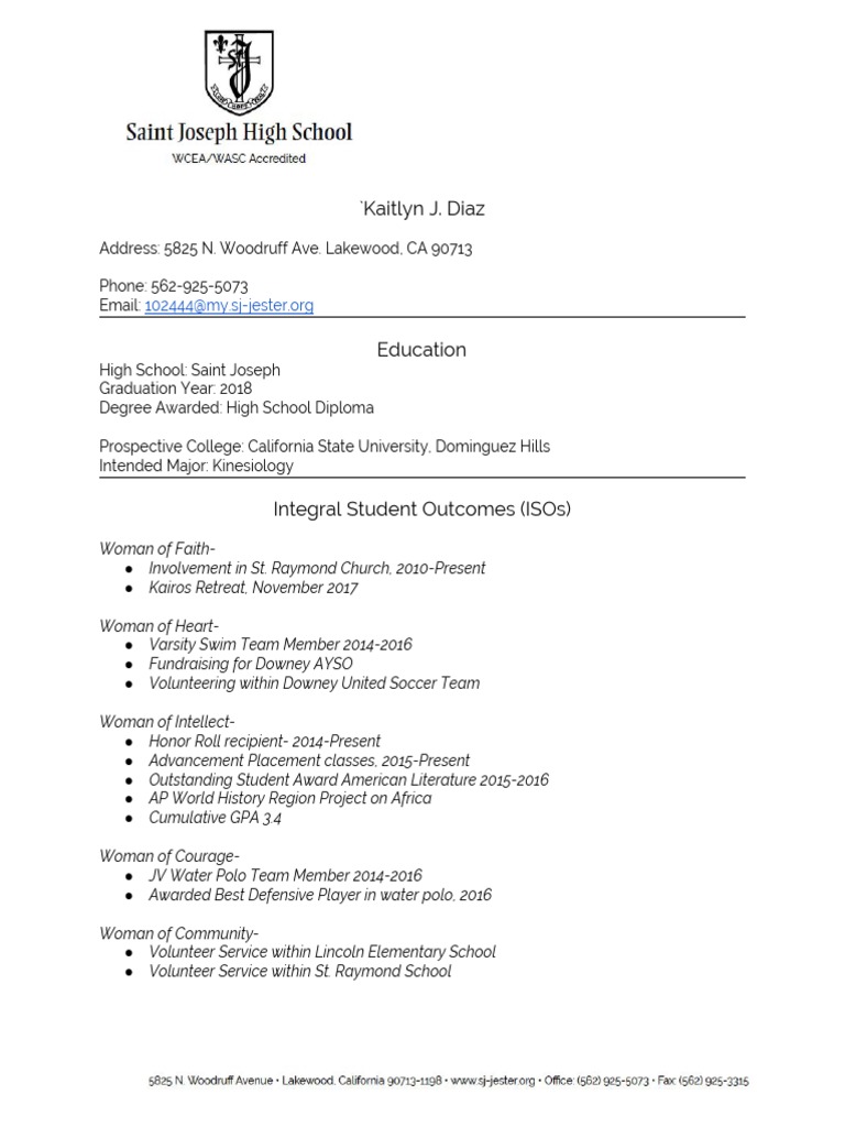 Isos Resume 2018 | PDF