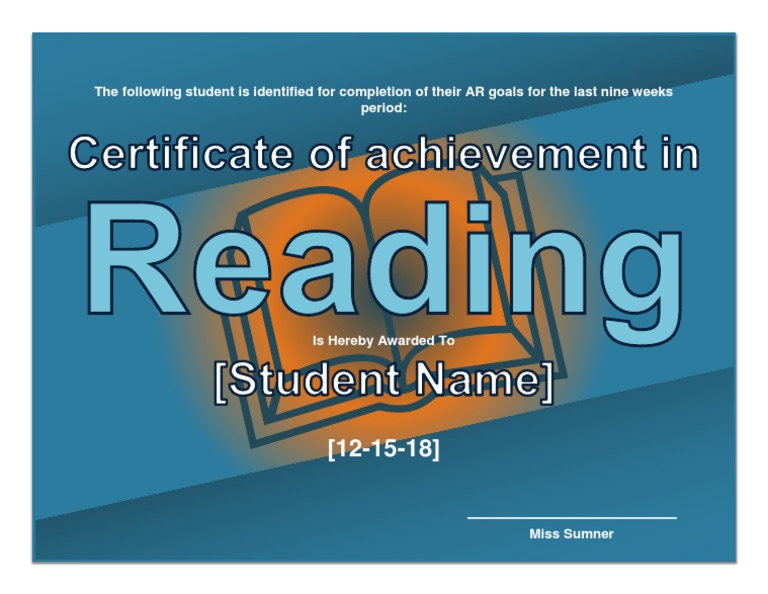 Certificate - Ar Goals | PDF