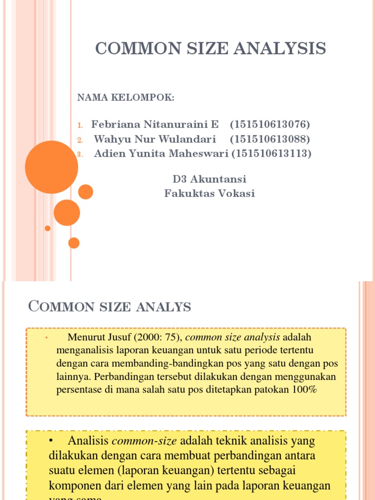 Common Size Analysis | PDF | Karier & Perkembangan | Pengelolaan ...