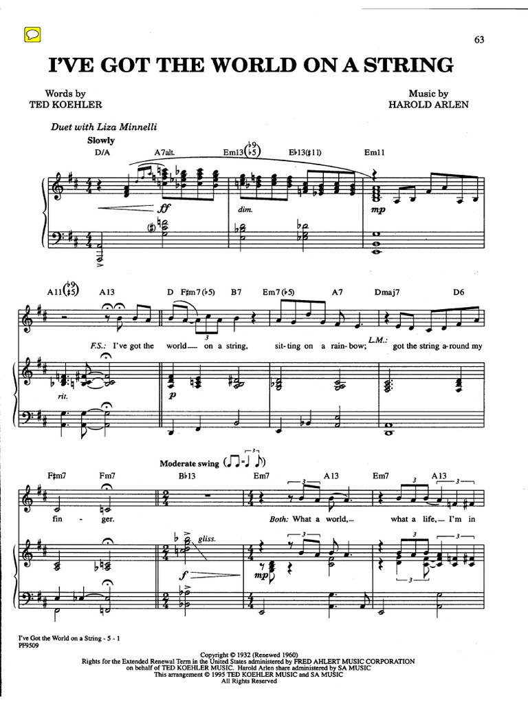 Ive Got The World On A String | PDF