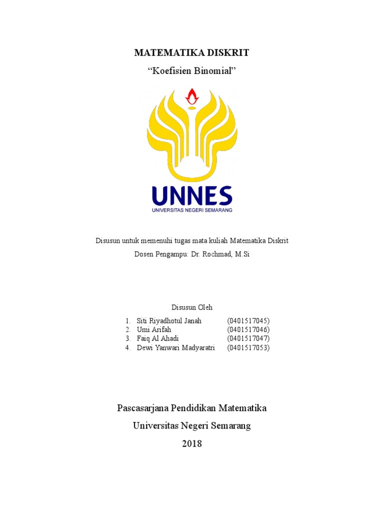 Makalah Koefisien Binomial Fix | PDF