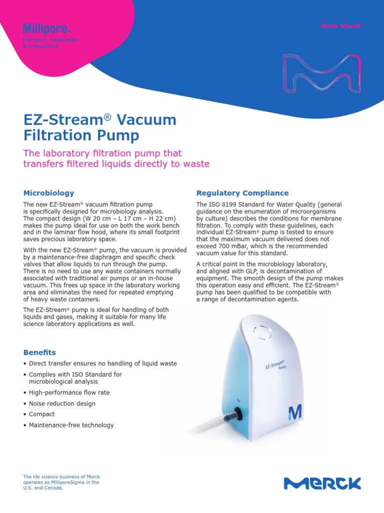 EZ-Stream DataSheet MRK Web | PDF | Filtration | Pump