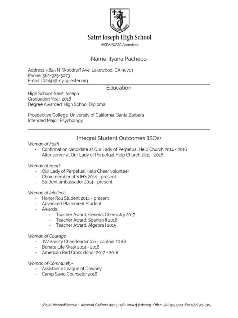 Isos Resume 2018 | PDF