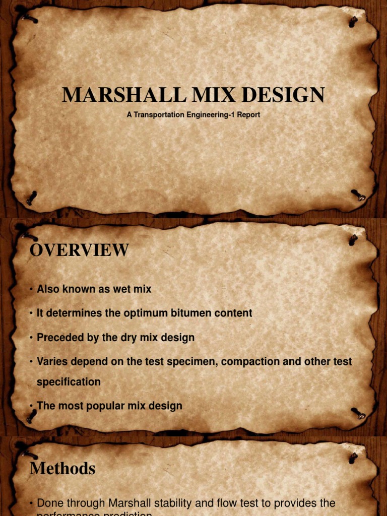 Marshall Mix Design | PDF