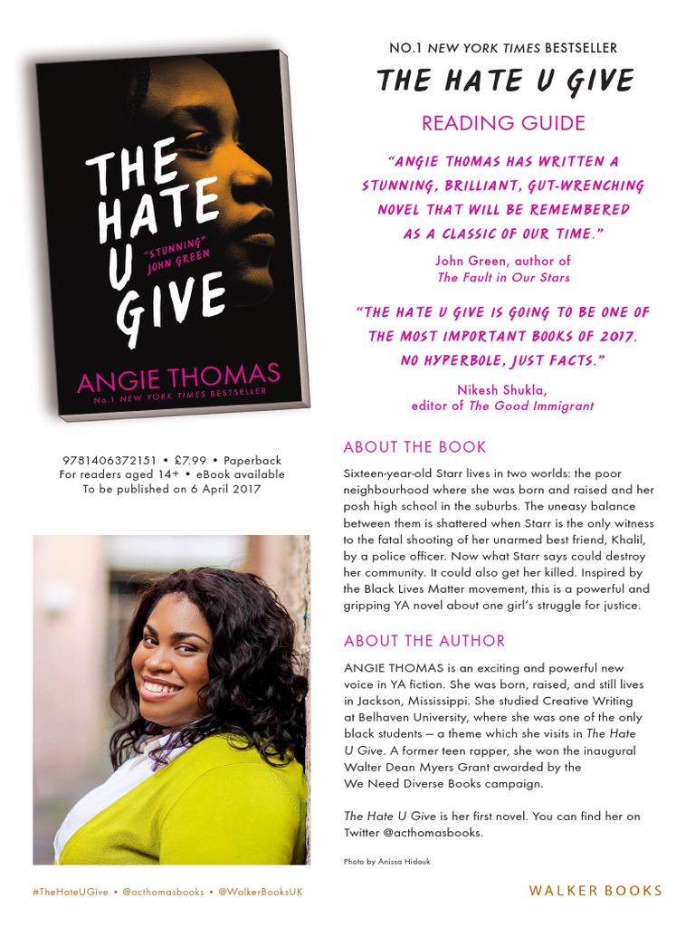 The Hate U Give Reading Guide | PDF