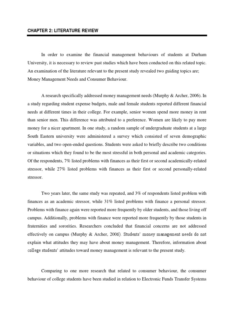 Sample of Literature Review | PDF | Survey Methodology | Consumer Behaviour