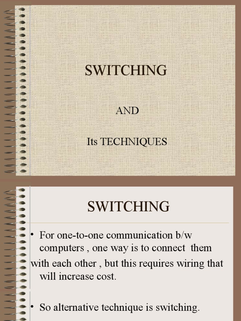 Switching: AND Its Techniques | PDF | Packet Switching | Computer Network