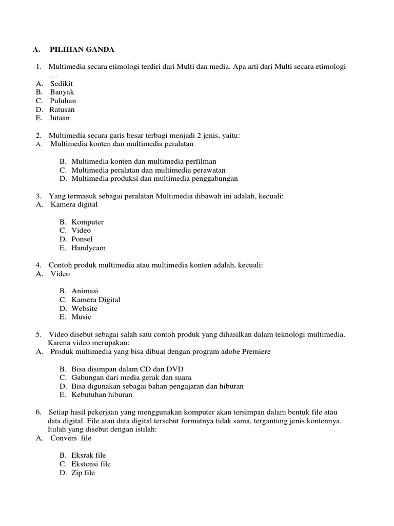 Soal-Soal Multi | PDF