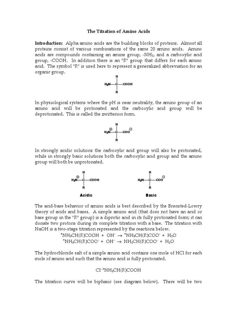 Amino Acids Lab | PDF | Acid Dissociation Constant | Acid
