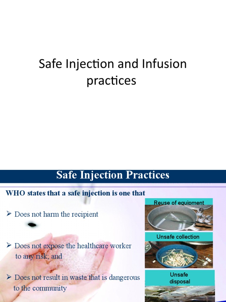 Safe Injection and Infusion Practices | Intravenous Therapy | Injection ...