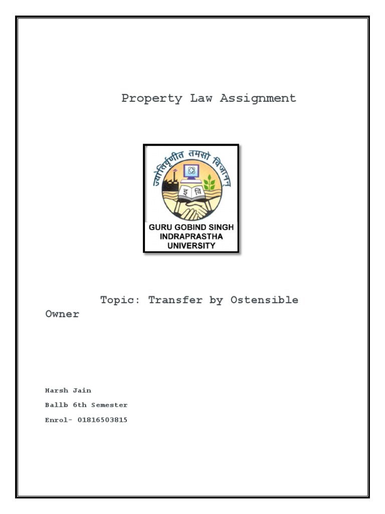 Transfer by Ostensible Owner | PDF | Good Faith | Ownership