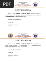 CERTIFICATES of Recognition - Early Birds | PDF