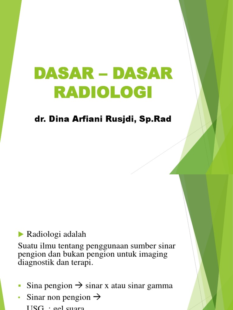 5.1 Dasar - Dasar Radiologi | PDF