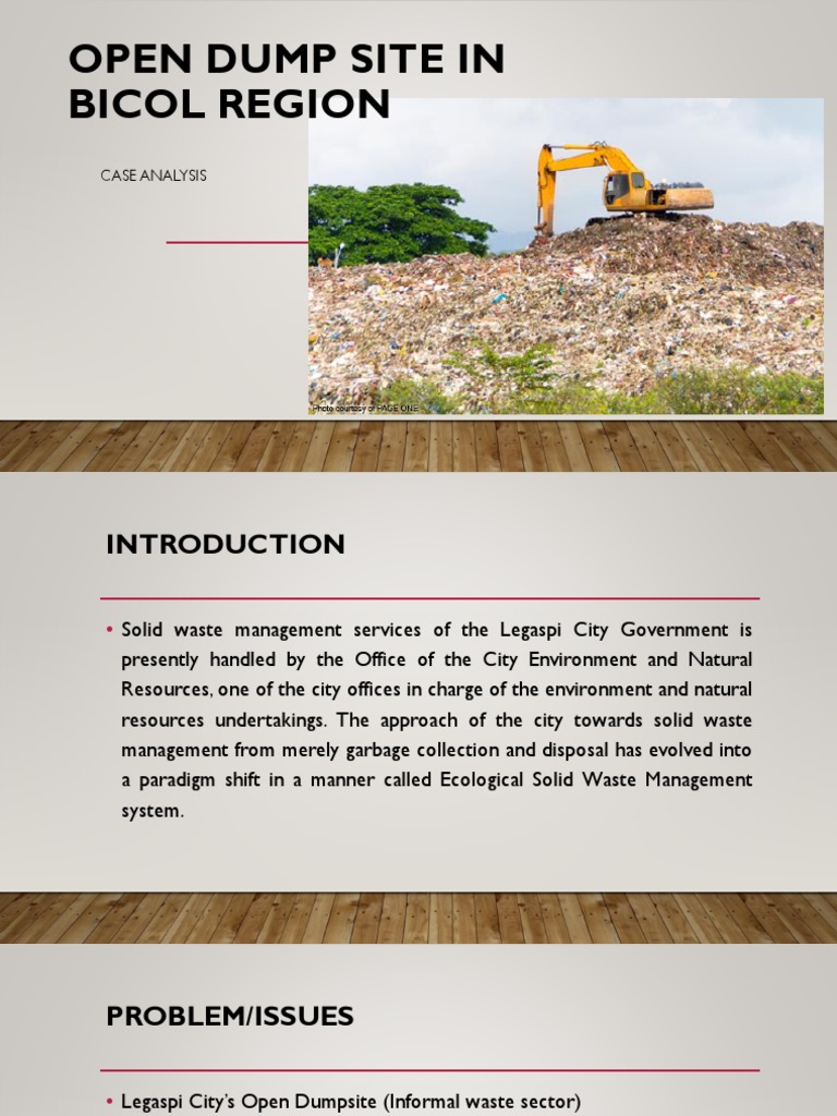 Open Dump Site in Bicol Region | PDF | Waste Management | Landfill