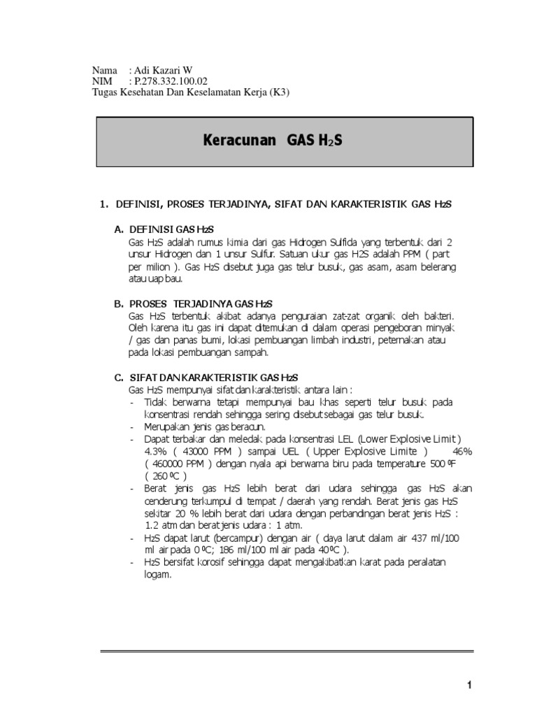 Tentang H2S | PDF