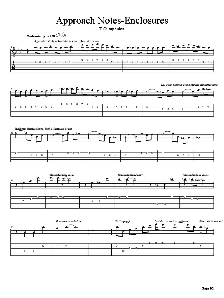 Approach Notes-Enclosure Study PDF | PDF | Musical Techniques ...