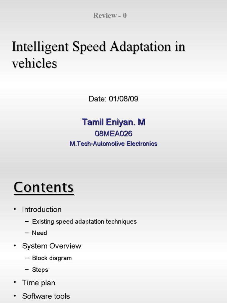 Intelligent Speed Adaptation in Vehicles | PDF | Global Positioning ...