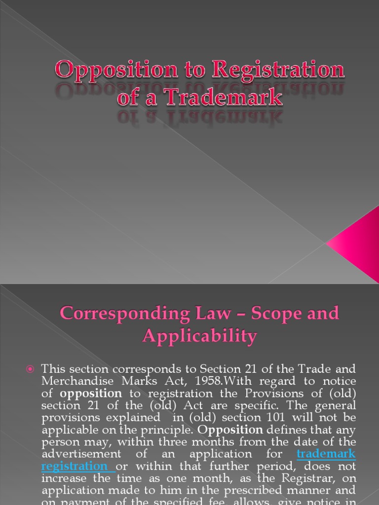 Trademark Opposition Procedures Explained | PDF | Trademark | Government