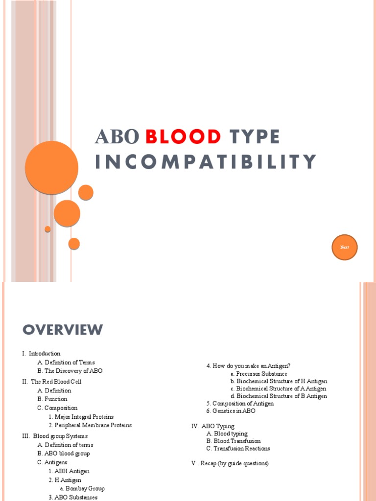 ABO Type Incompatibility: Blood | PDF | Blood Type | Red Blood Cell