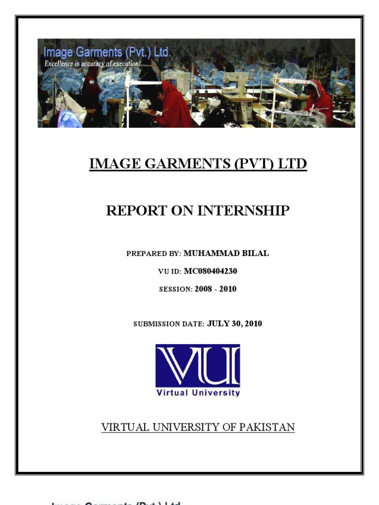 Internship Report Muhammad Bilal Pdf Invoice Clothing