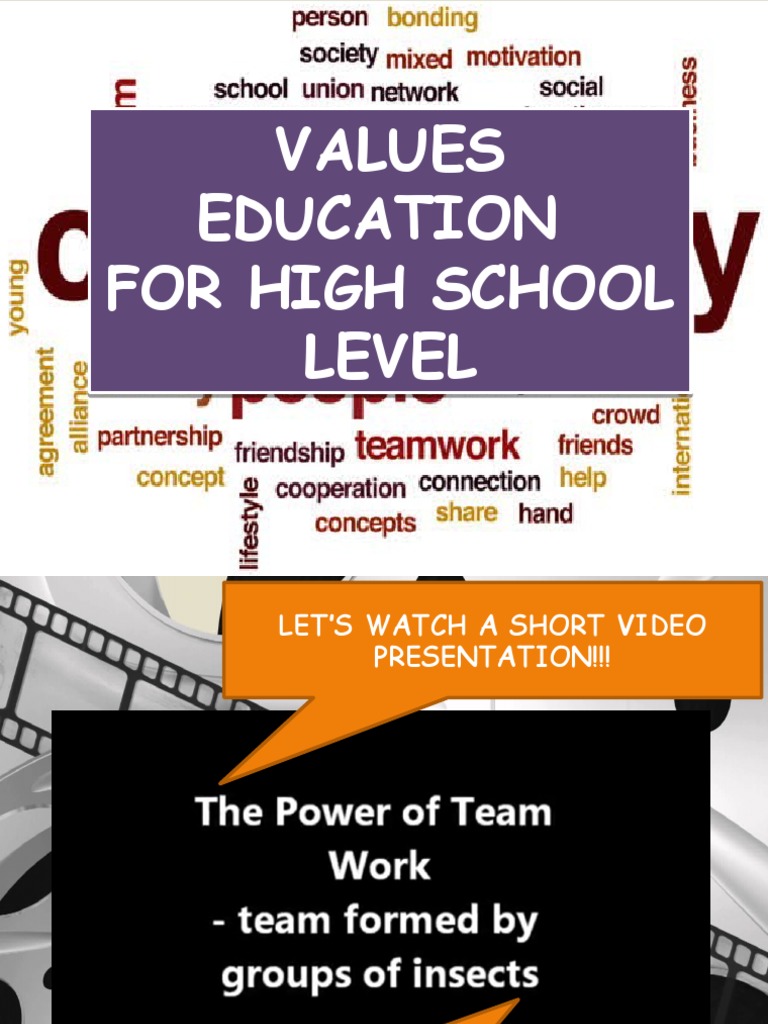 Values Education For High School Level | PDF | Psychological Concepts ...